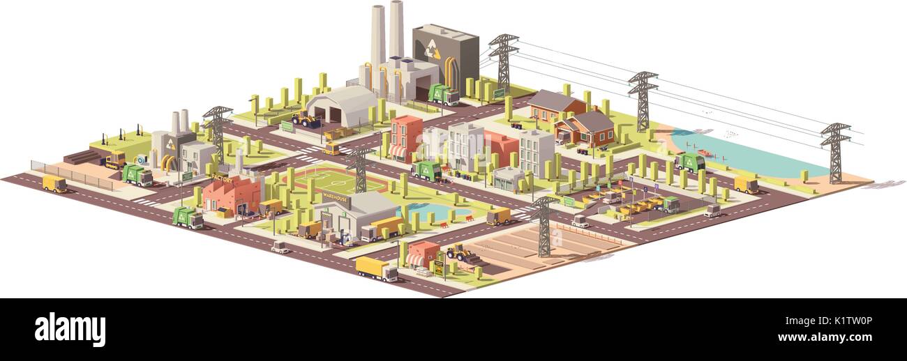 Landfill vehicle Stock Vector Images - Alamy