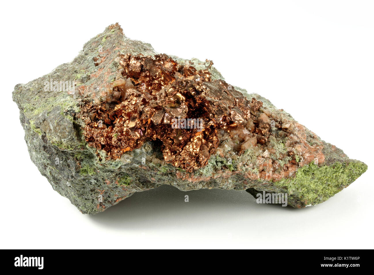 native copper from Arizona/ USA isolated on white background Stock ...