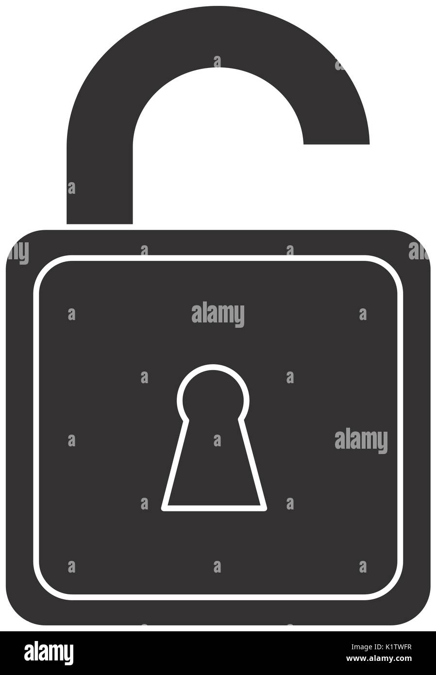padlock icon over white background vector illustration Stock Vector ...