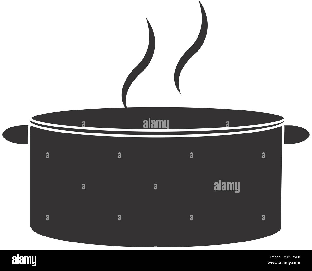 cooking pot icon over white background vector illustration Stock Vector ...