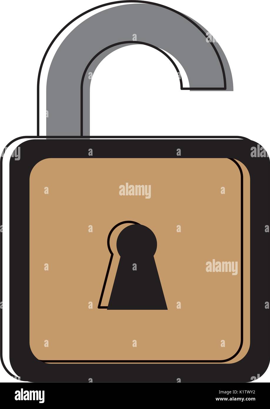 padlock icon over white background vector illustration Stock Vector ...