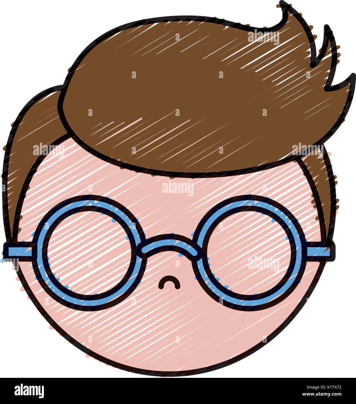 man with glasses icon over white background vector illustration Stock ...