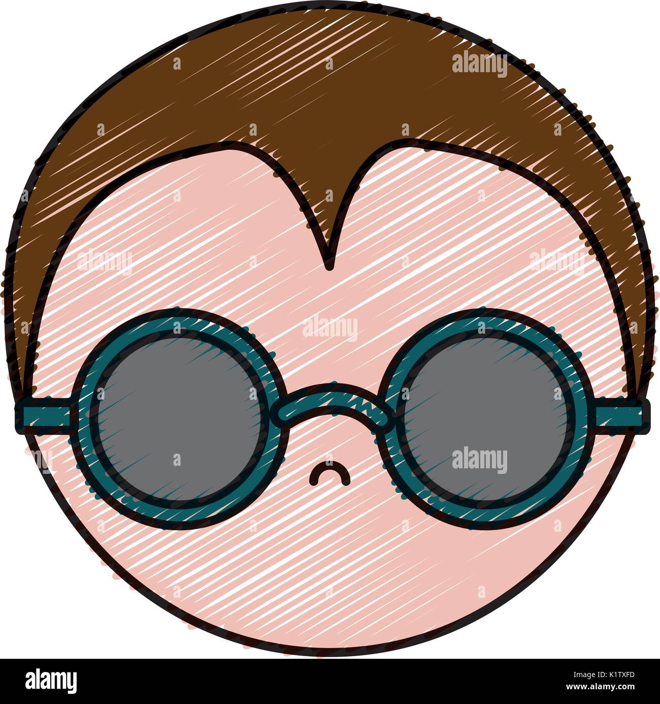 man with glasses icon over white background vector illustration Stock ...