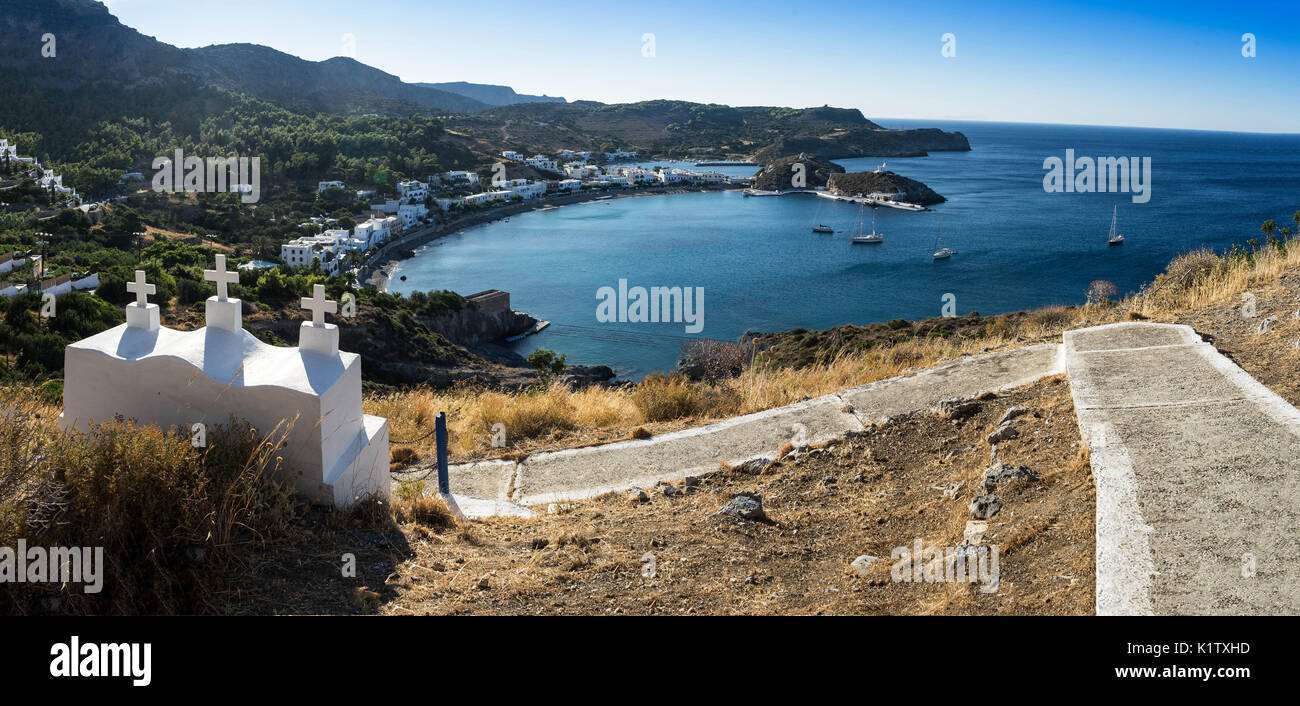 Greek islands view. The picturesque village of Kapsali in Kythira ...
