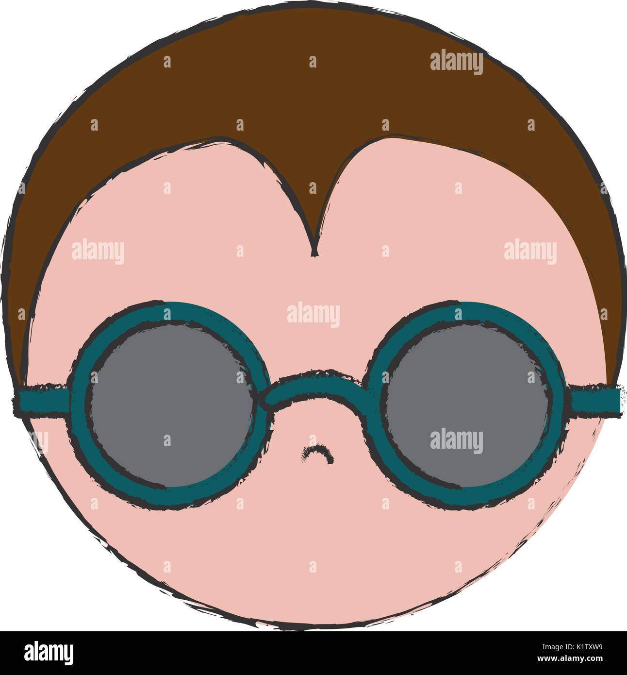 man with glasses icon over white background vector illustration Stock ...