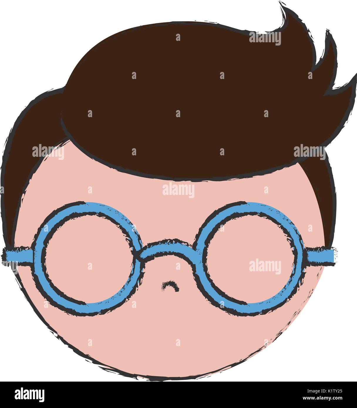 man with glasses icon over white background vector illustration Stock ...