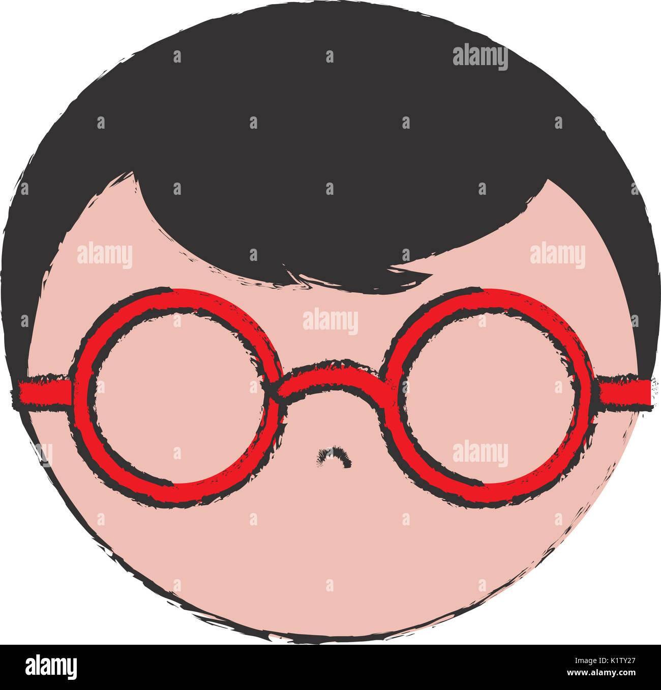 man with glasses icon over white background vector illustration Stock ...