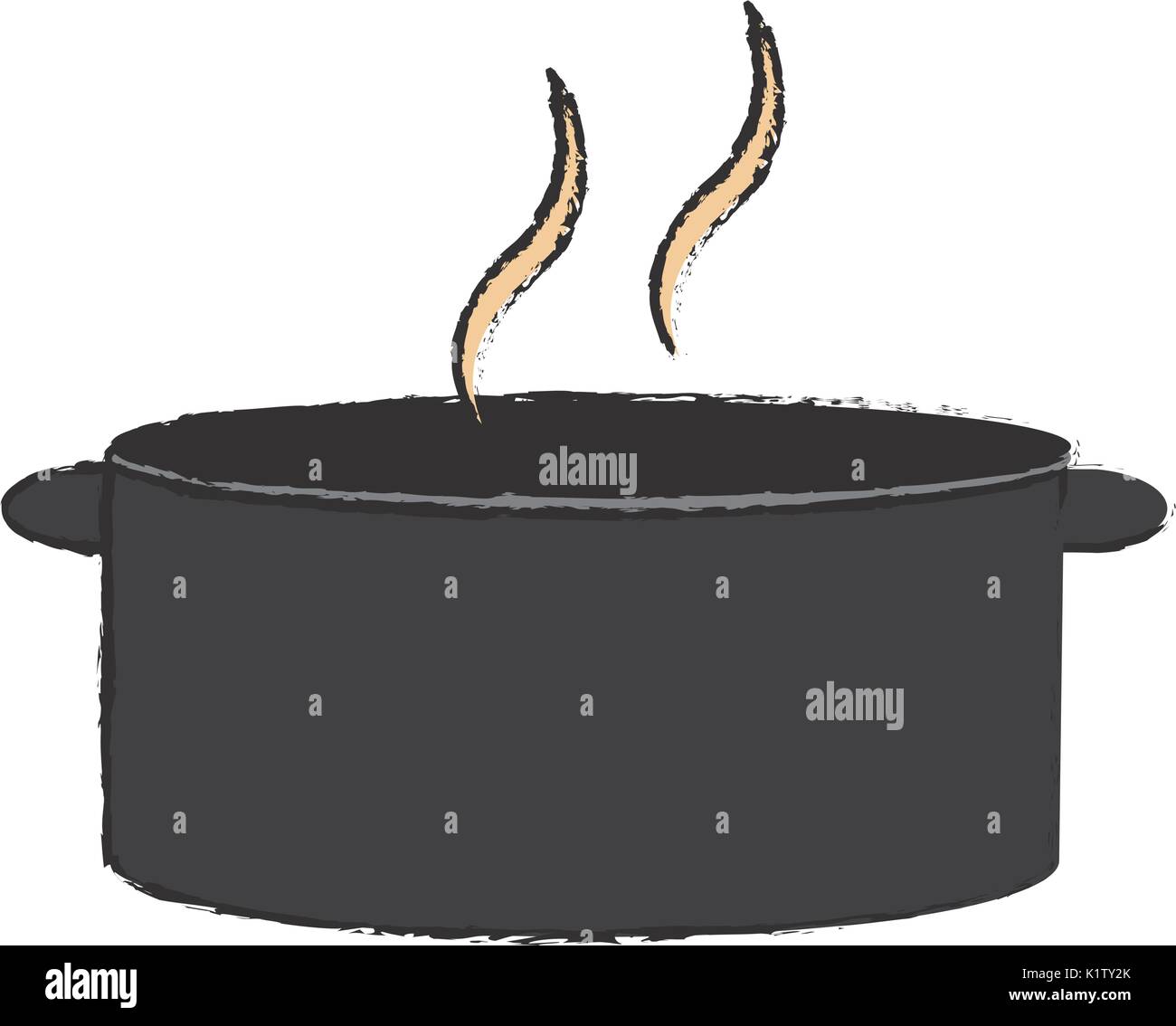 cooking pot icon over white background vector illustration Stock Vector ...