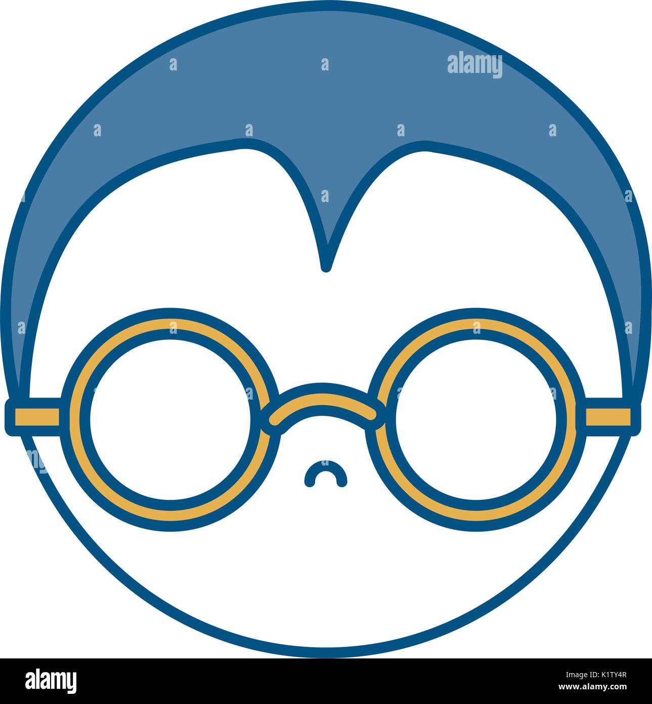 man with glasses icon over white background vector illustration Stock ...