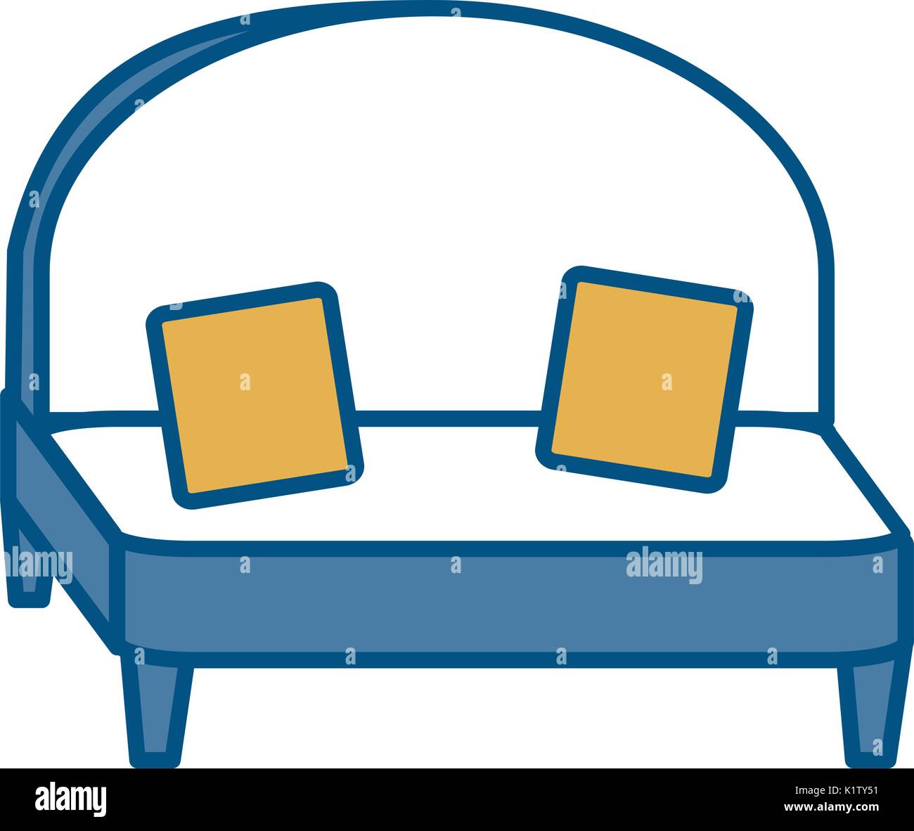couch icon over white background vector illustration Stock Vector Image ...