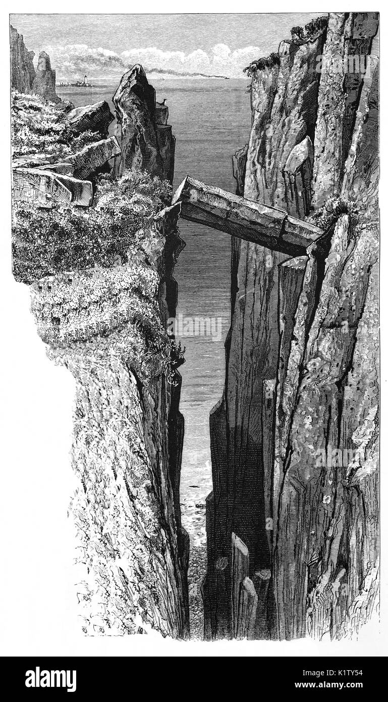 Cliffs on high rock Black and White Stock Photos & Images - Alamy