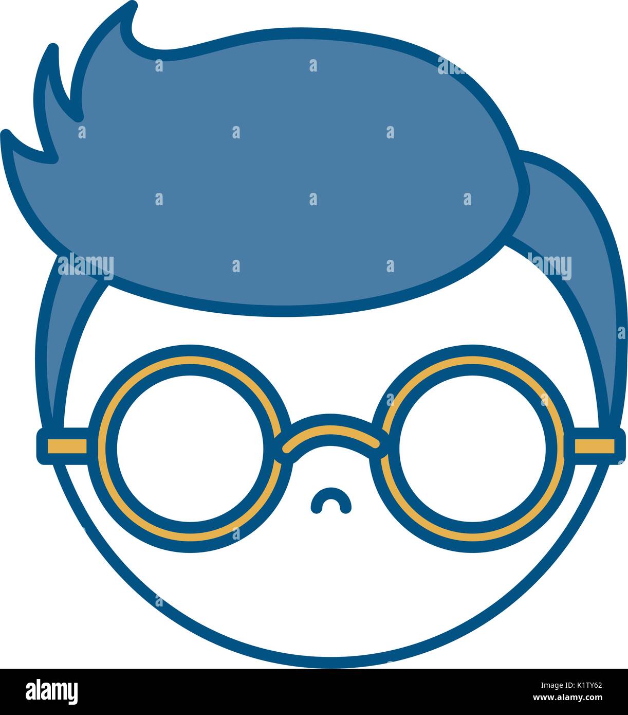 man with glasses icon over white background vector illustration Stock ...