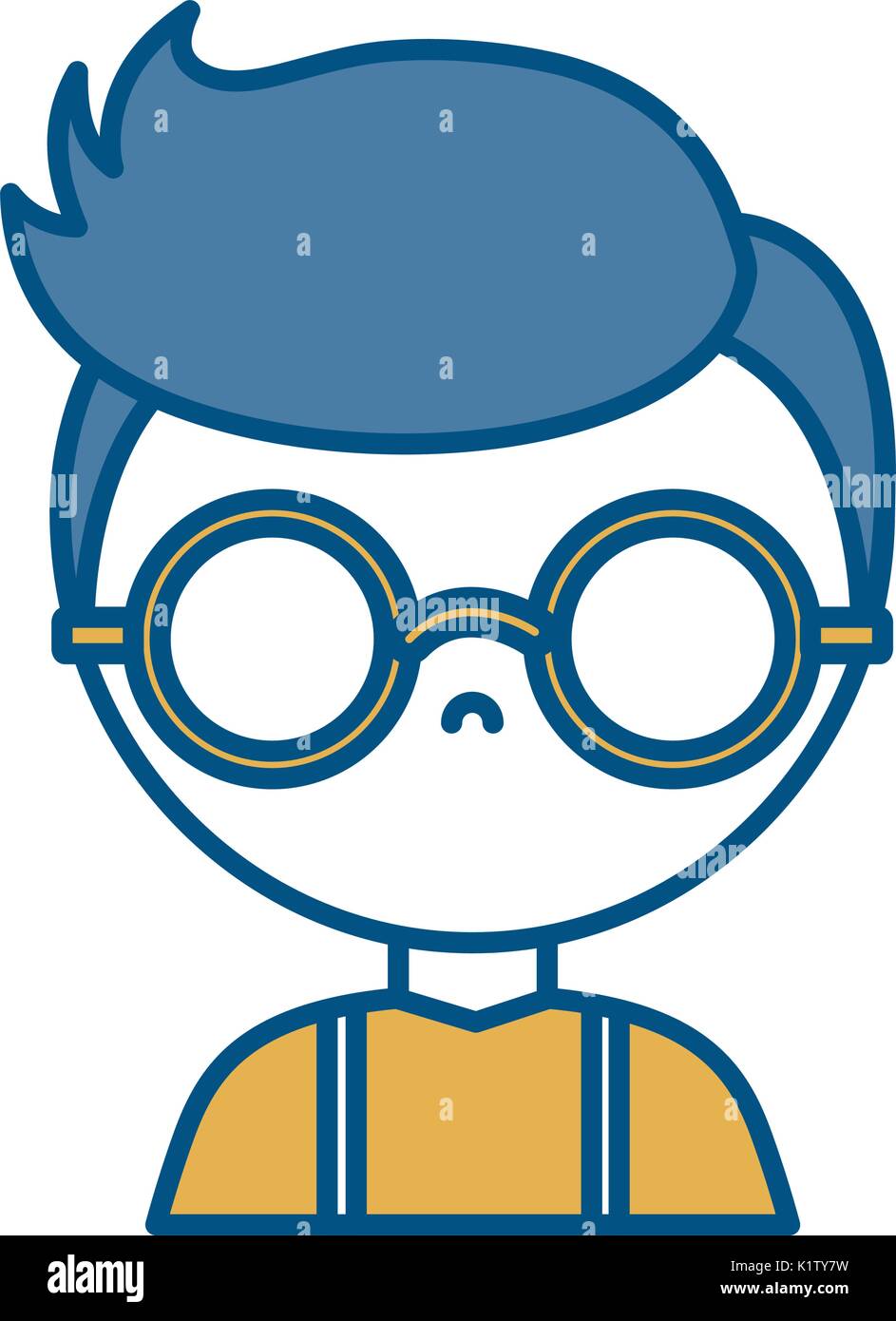 man with glasses icon over white background vector illustration Stock ...