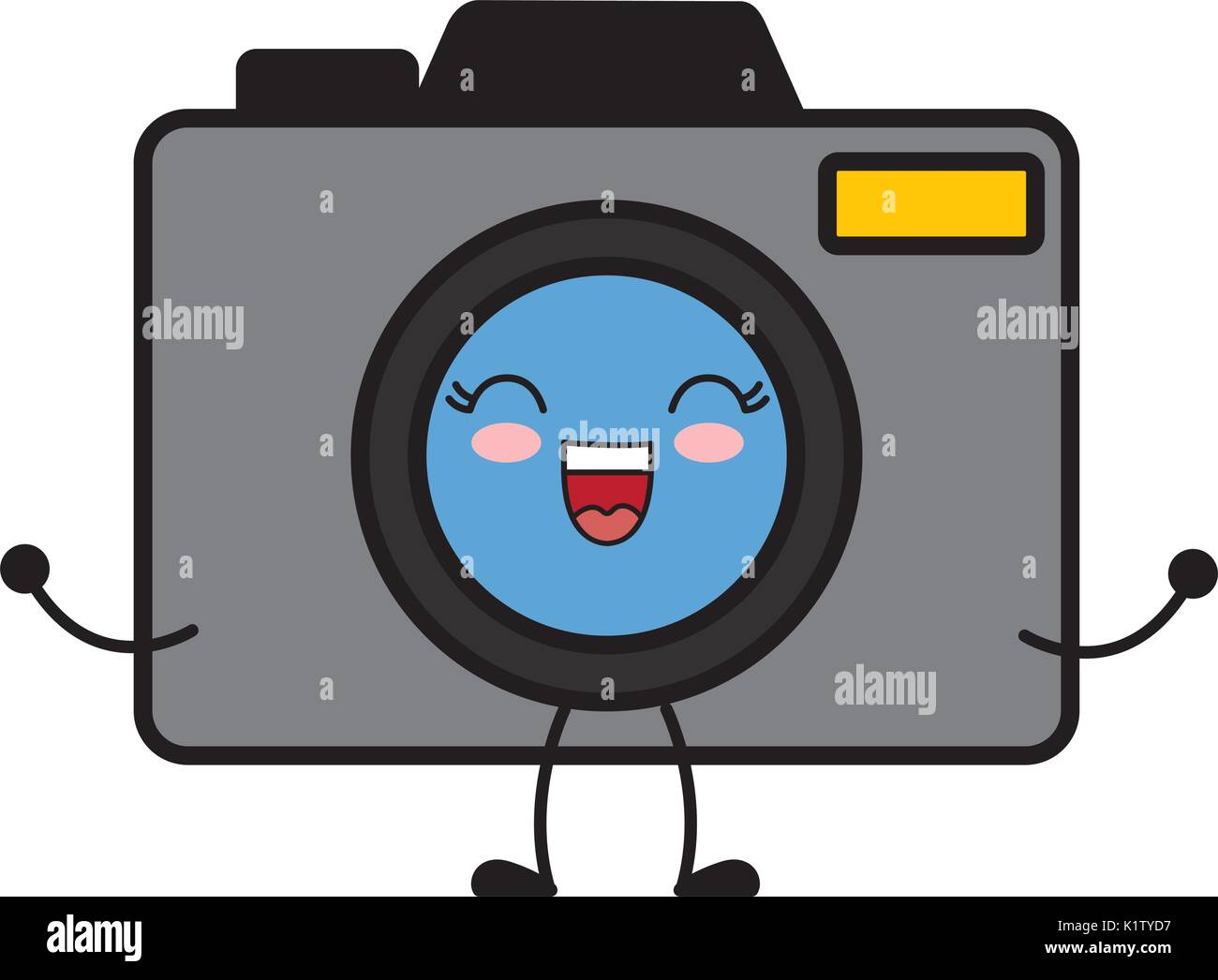 kawaii camera icon over white background vector illustration Stock ...
