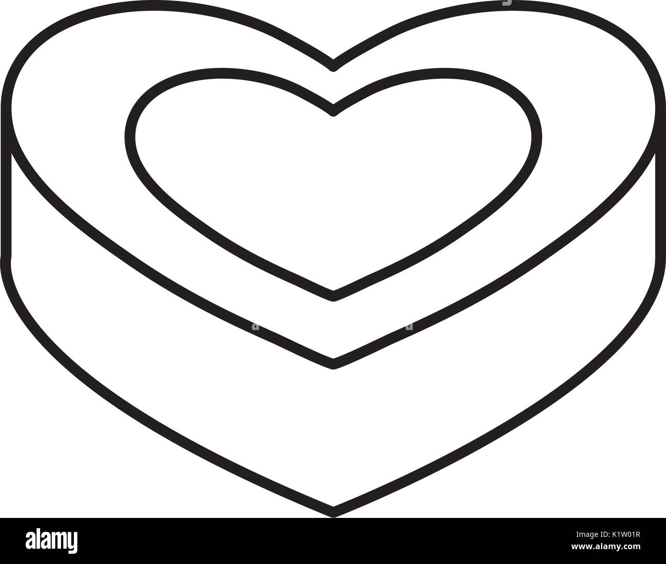 heart box icon over white background vector illustration Stock Vector ...