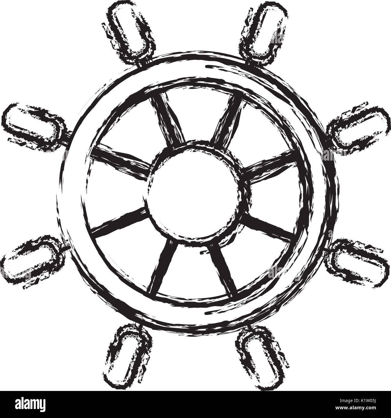 rudder icon over white background vector illustration Stock Vector ...