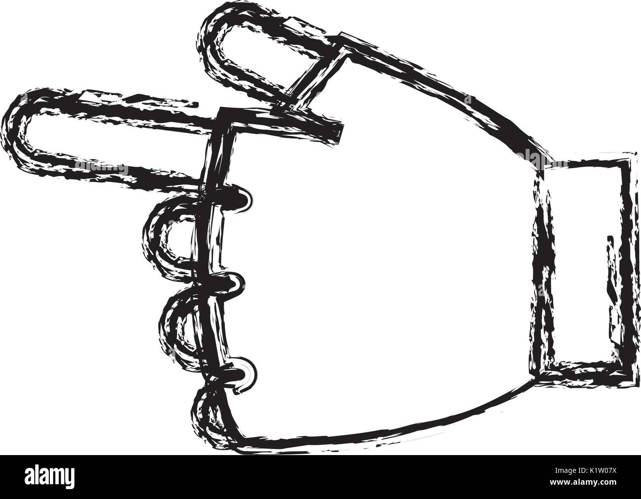 hand with gym glove icon over white background vector illustration ...