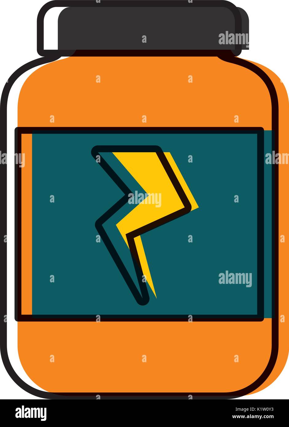 protein bottle icon over white background vector illustration Stock ...