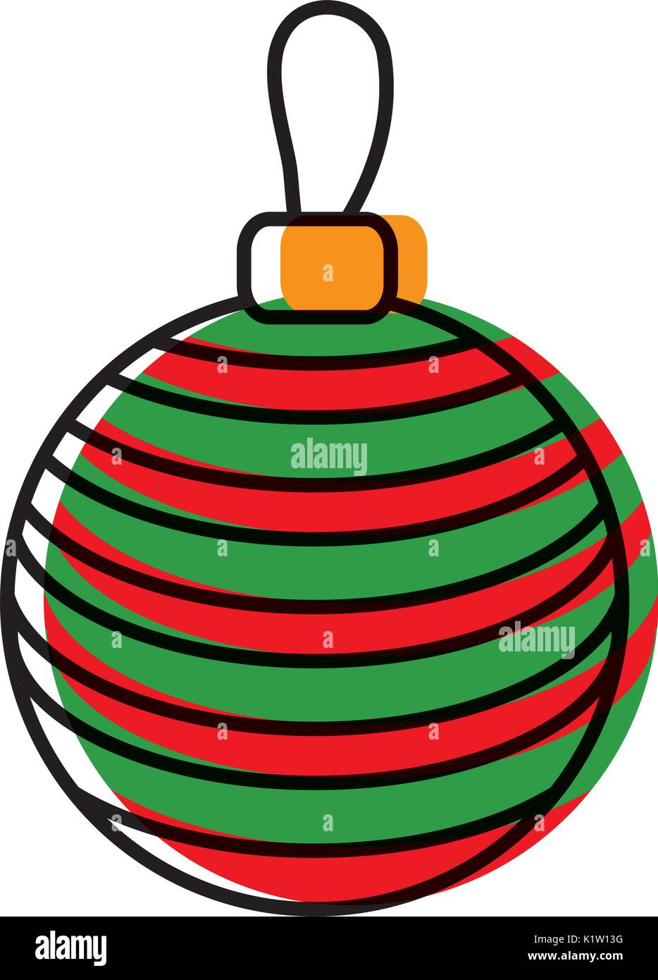 christmas ball icon over white background vector illustration Stock ...