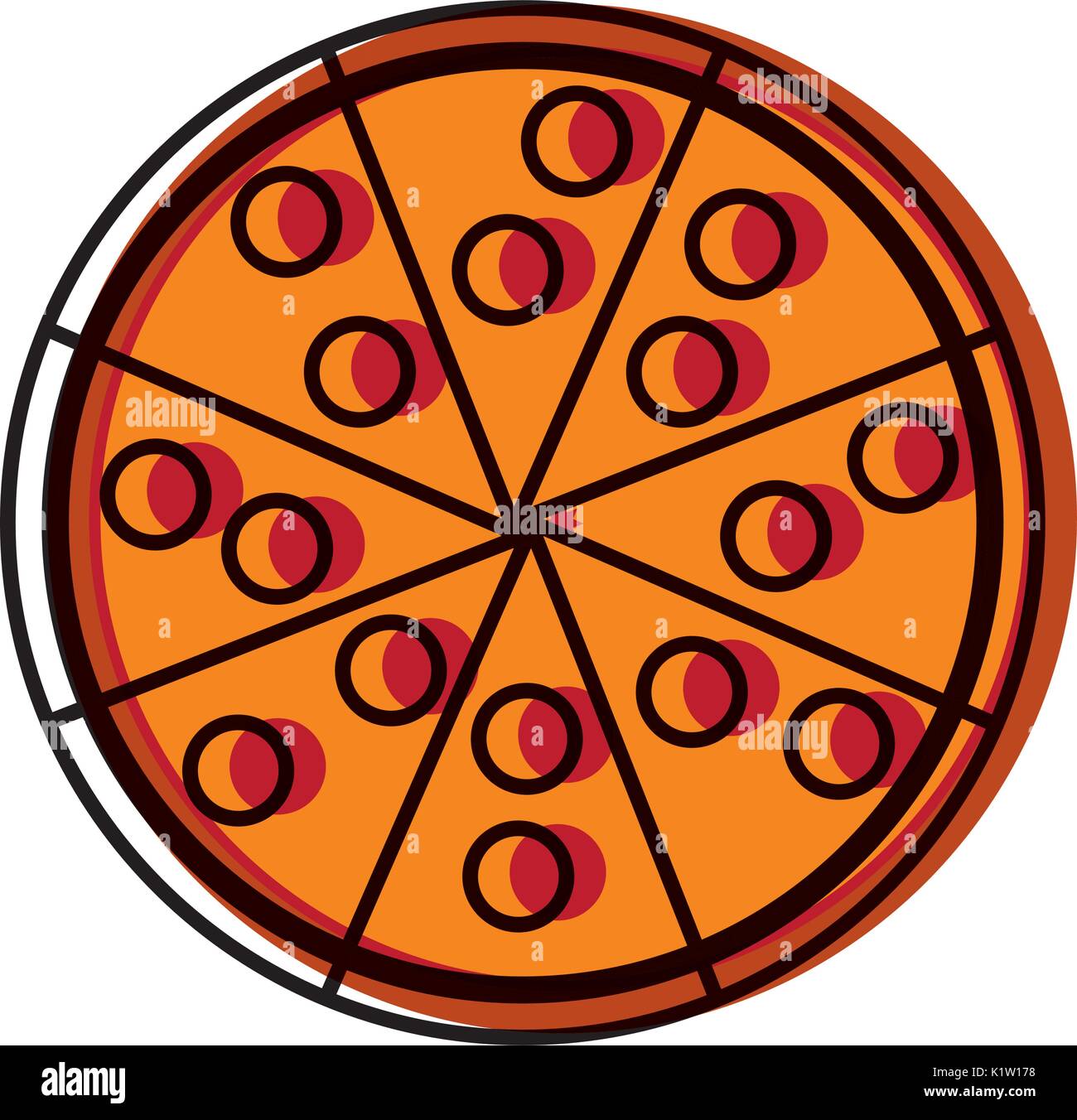 pizza icon over white background vector illustration Stock Vector Image ...