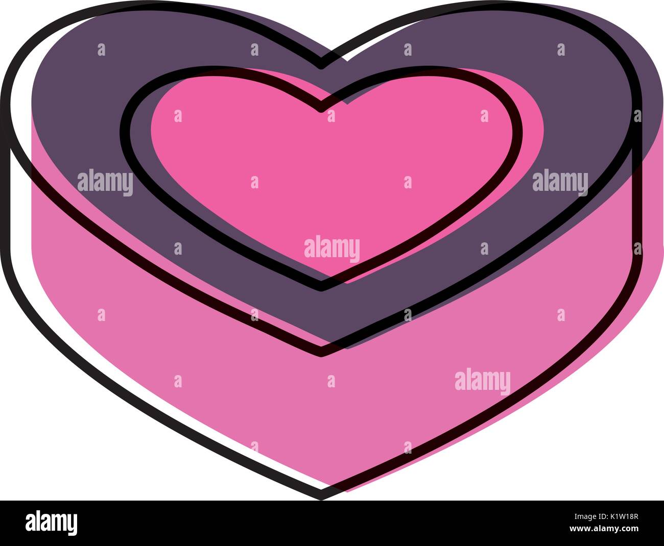 heart box icon over white background vector illustration Stock Vector ...