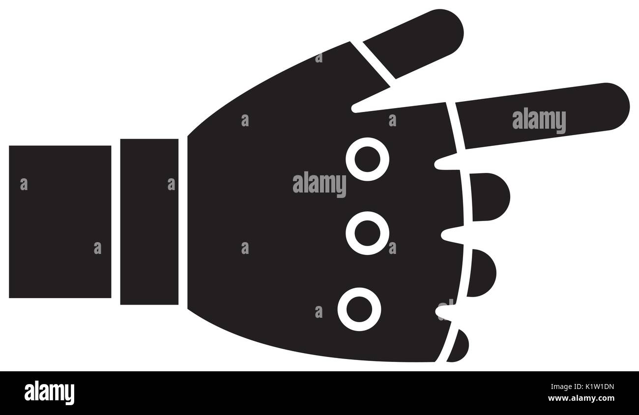 hand with gym glove icon over white background vector illustration ...