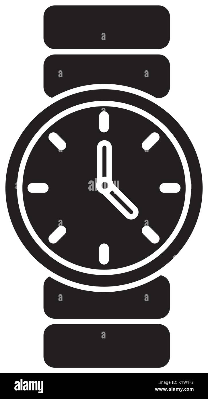 watch icon over white background vector illustration Stock Vector Image ...