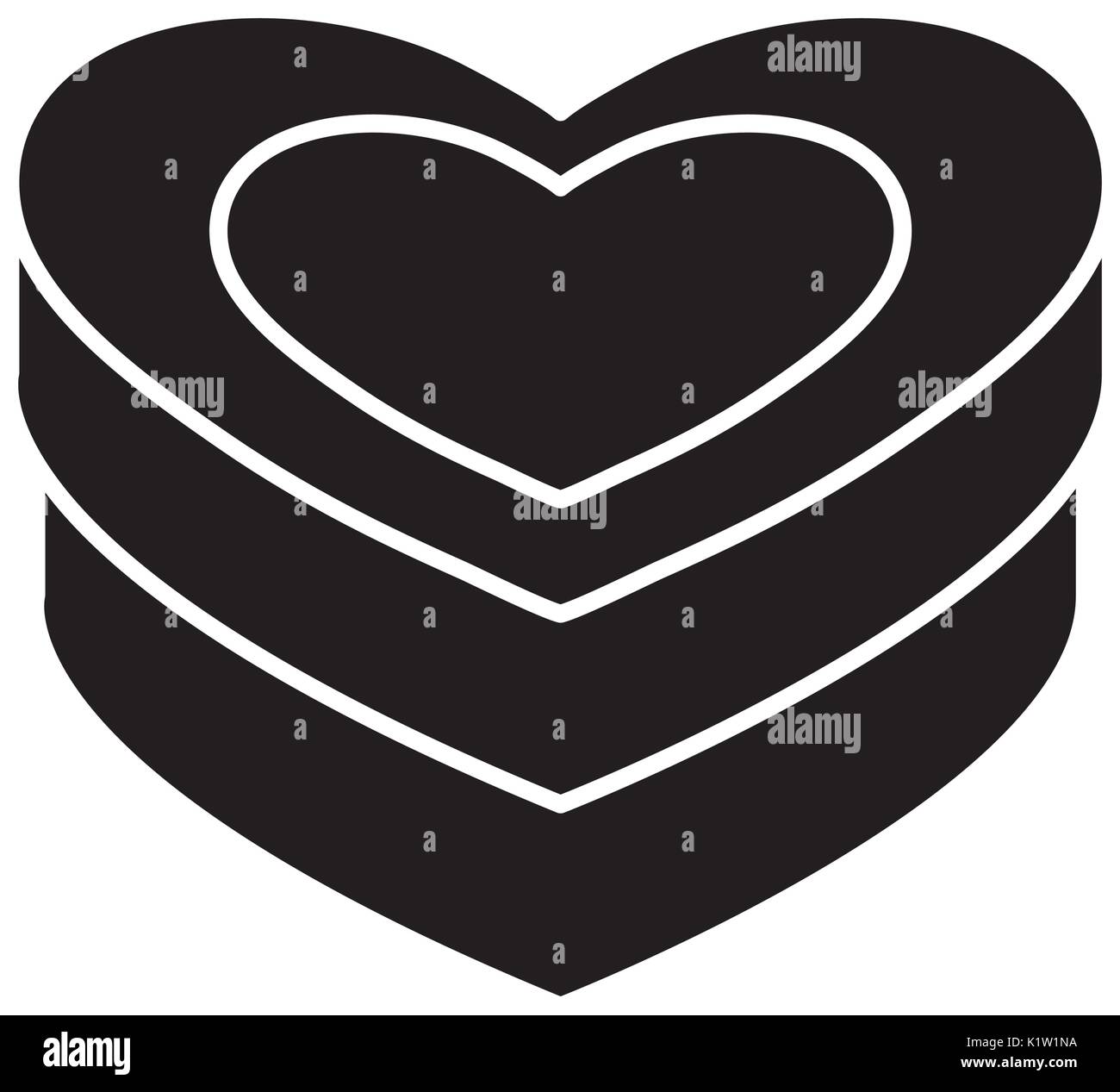 heart box icon over white background vector illustration Stock Vector ...