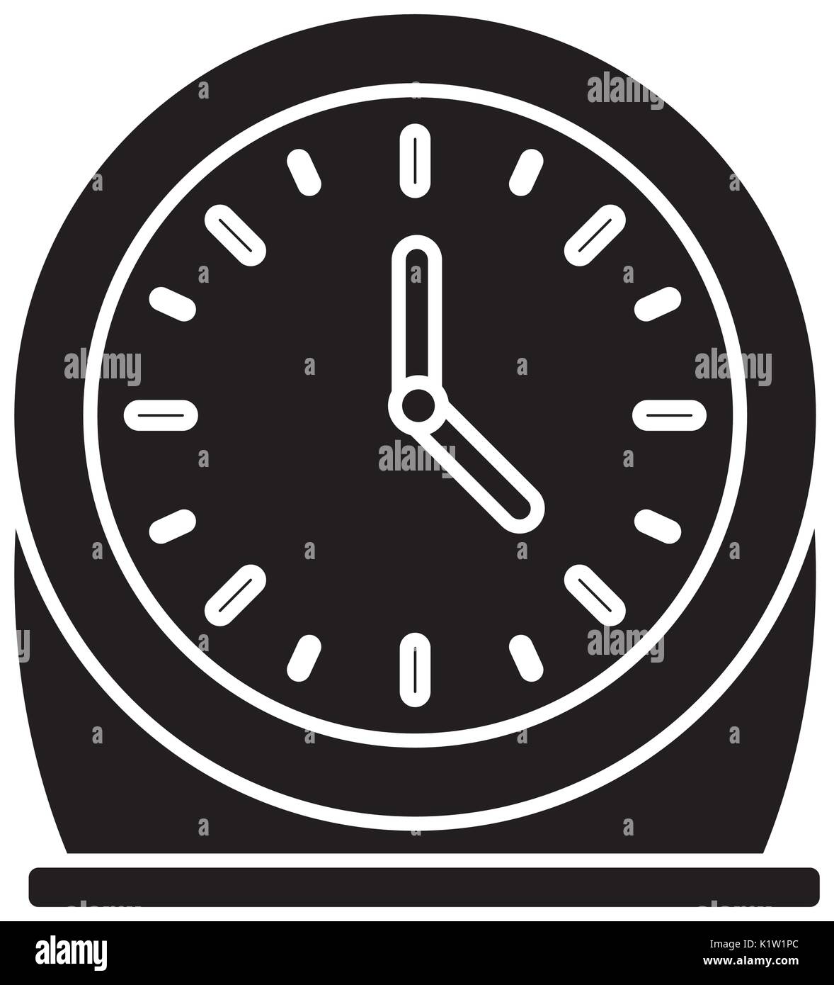 clock icon over white background vector illustration Stock Vector Image ...