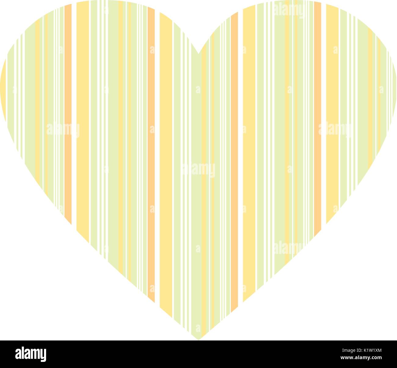 Valentine Love Heart with Stripe Illustration Stock Vector Image & Art ...