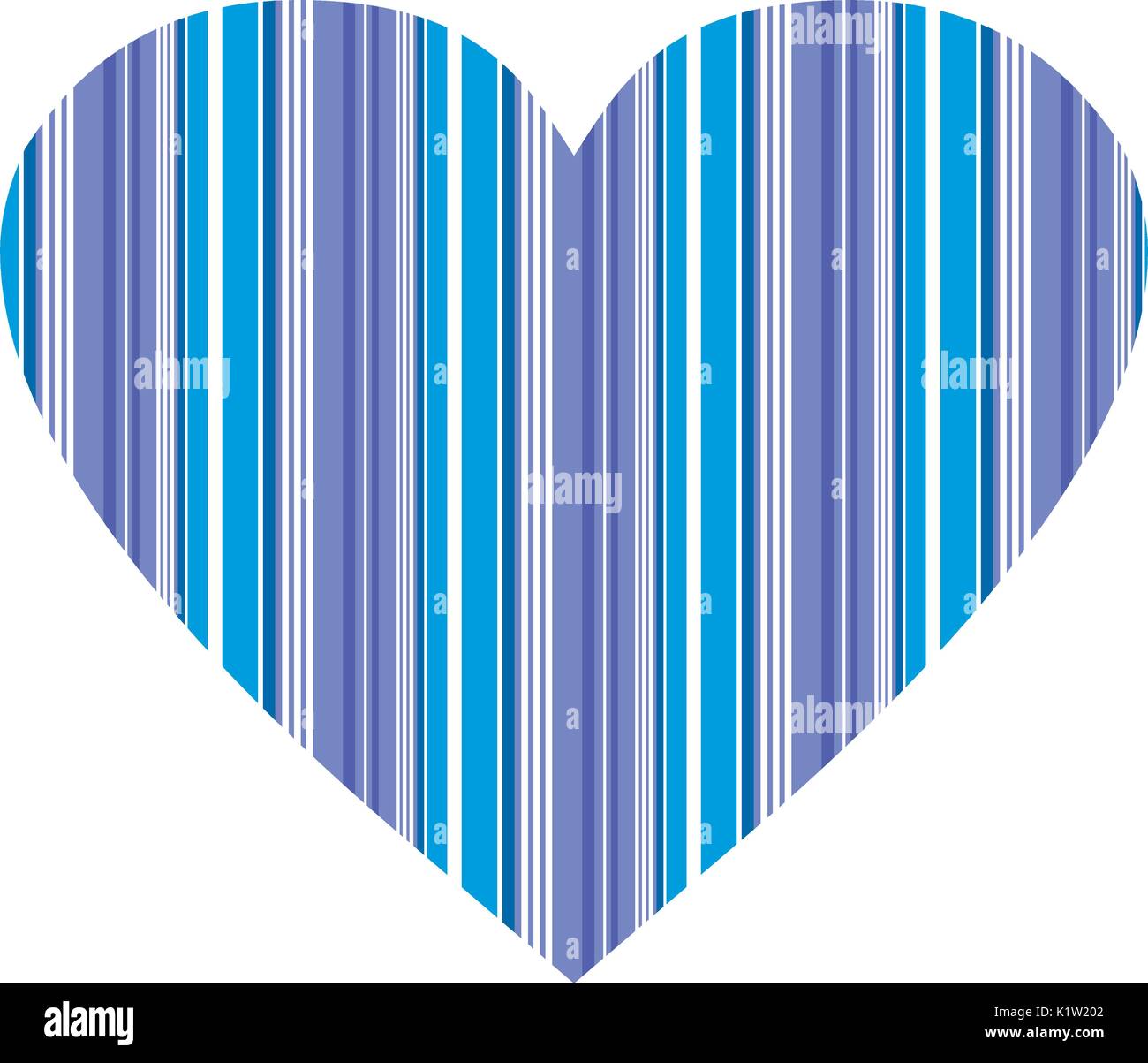 Valentine Love Heart with Stripe Illustration Stock Vector Image & Art ...