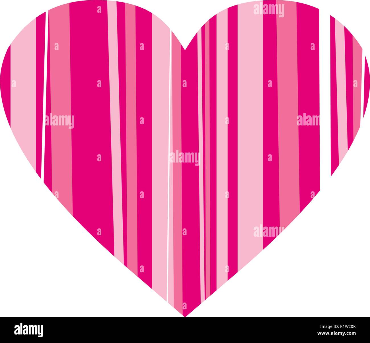 Valentine Love Heart with Stripe Illustration Stock Vector Image & Art ...