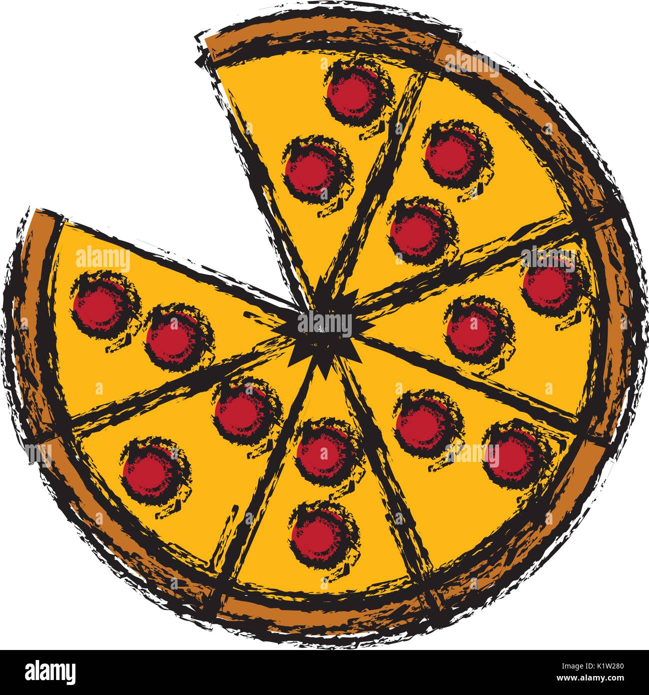 pizza icon over white background vector illustration Stock Vector Image ...