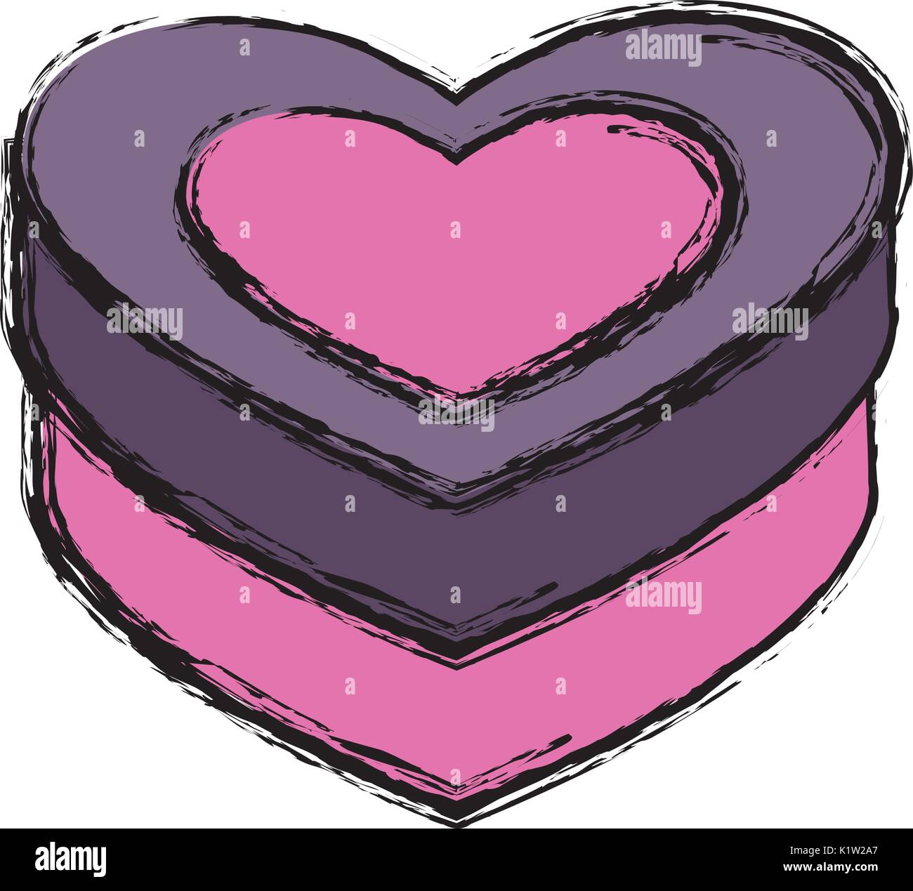heart box icon over white background vector illustration Stock Vector ...