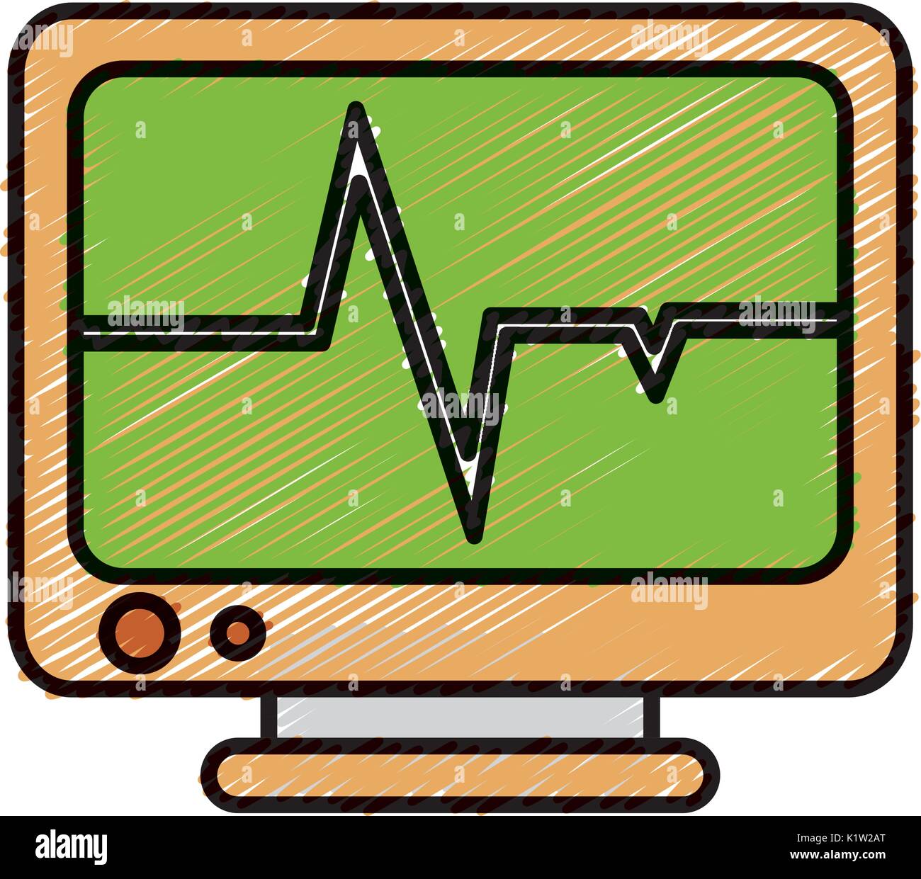 Heart Rate Monitor icon over white background vector illustration Stock ...