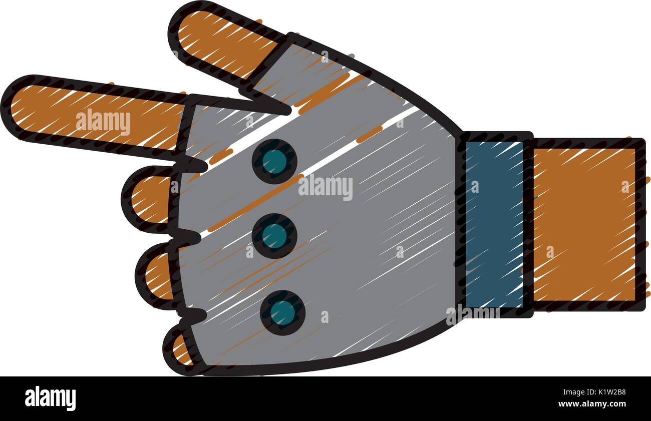 hand with gym glove icon over white background vector illustration ...