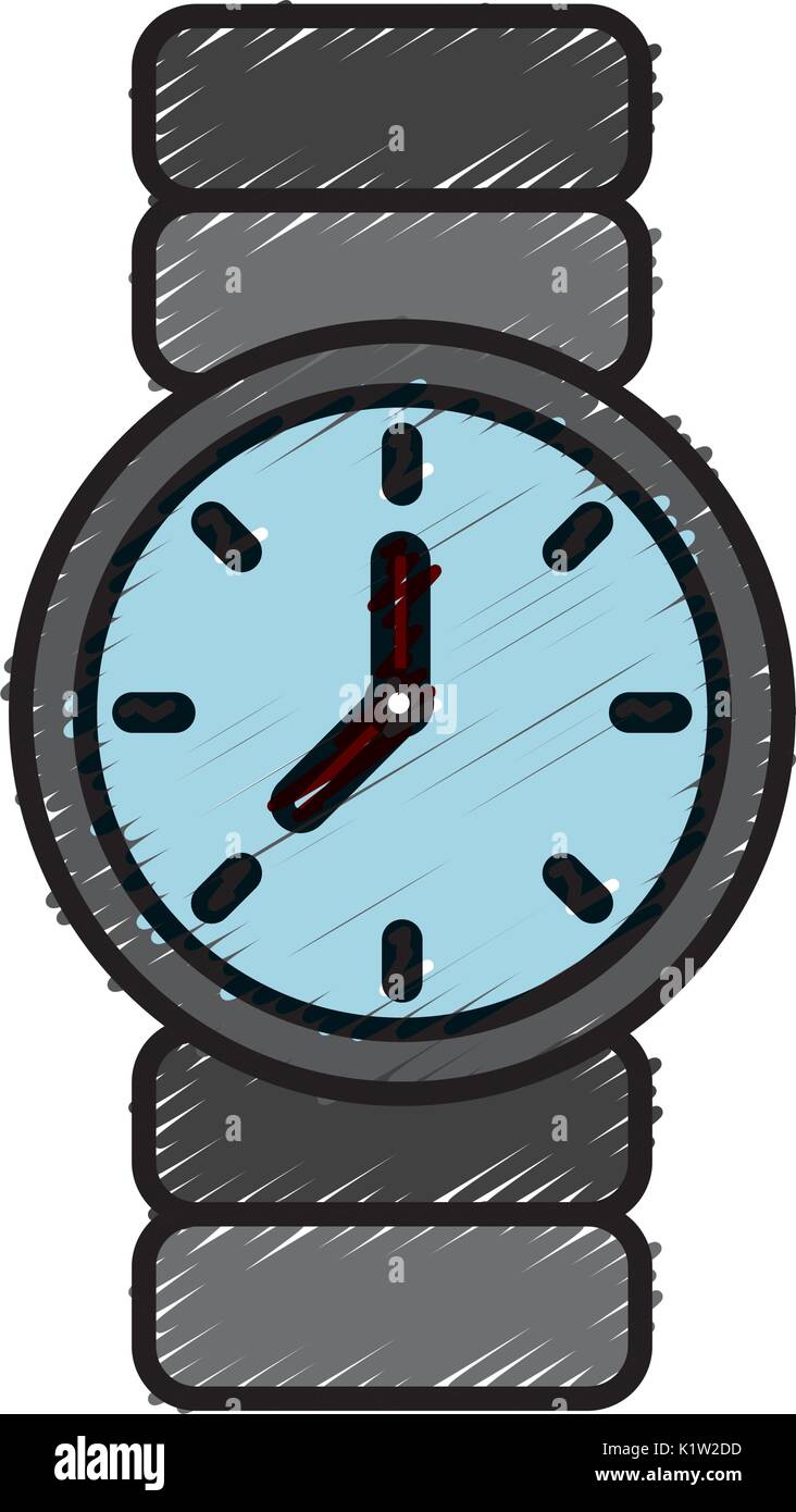 watch icon over white background vector illustration Stock Vector Image ...