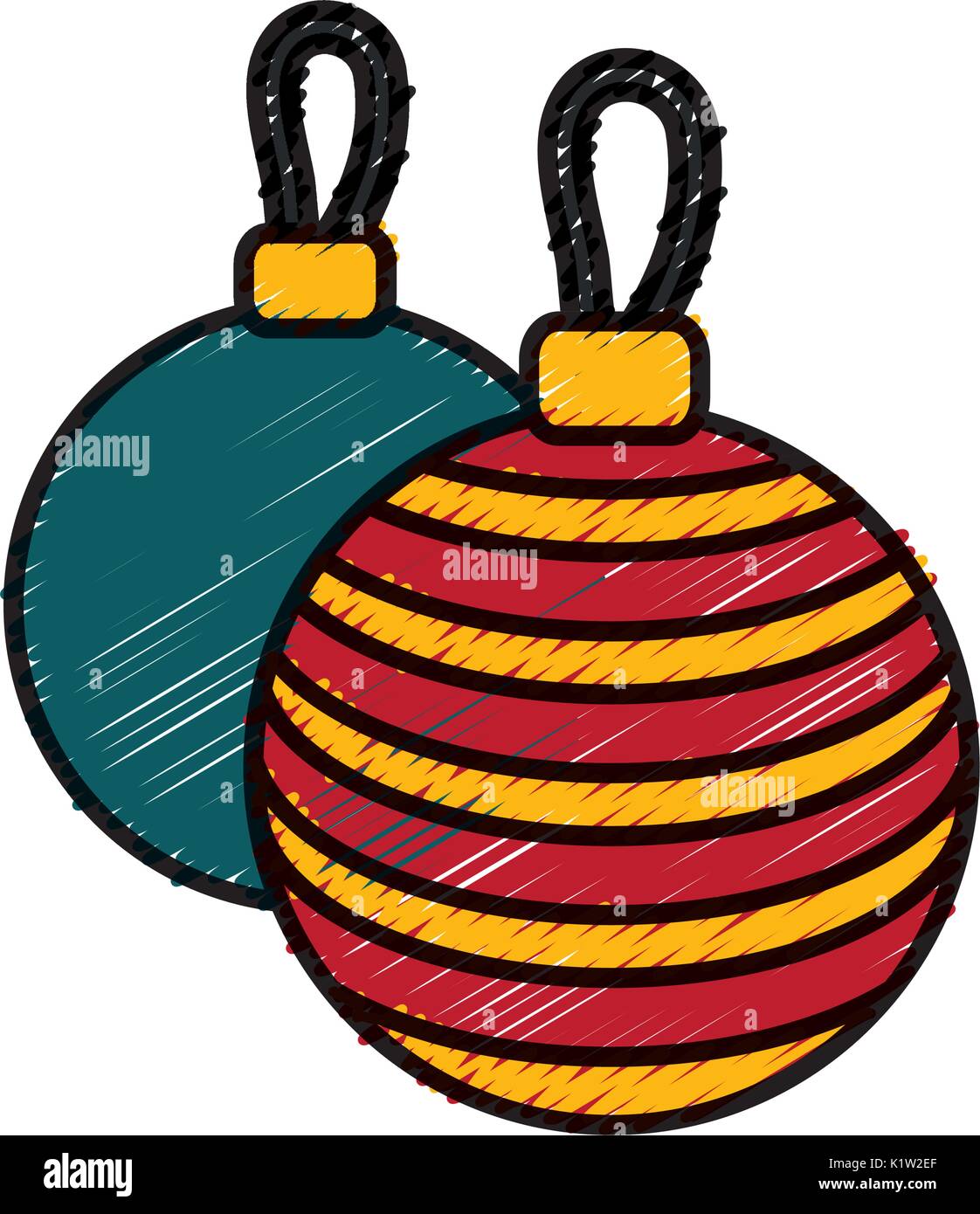 christmas balls icon over white background vector illustration Stock ...