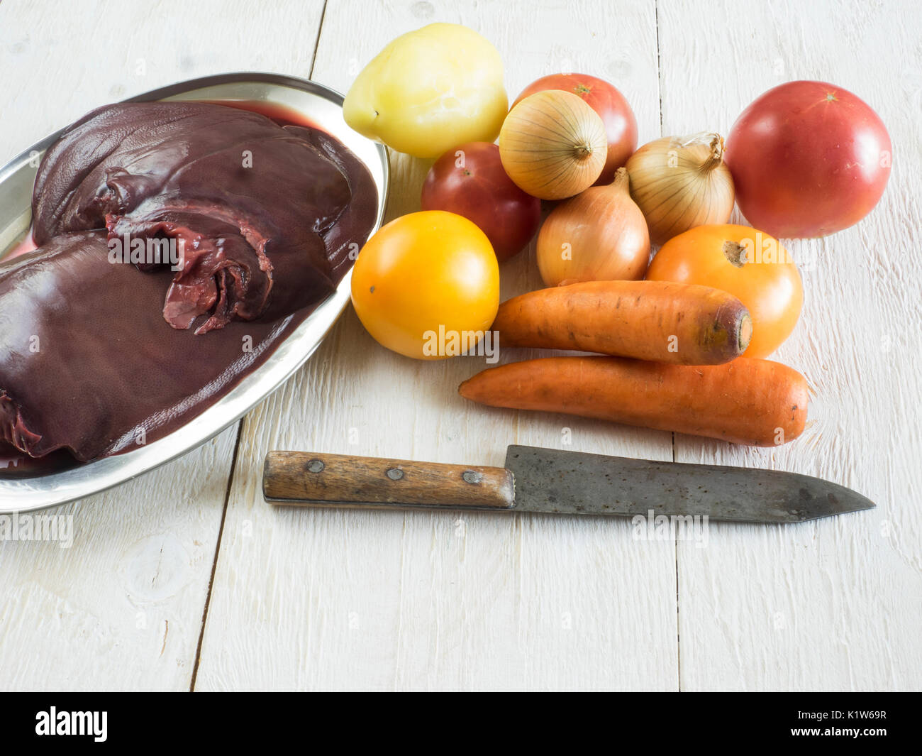 Liver on white hi-res stock photography and images - Alamy