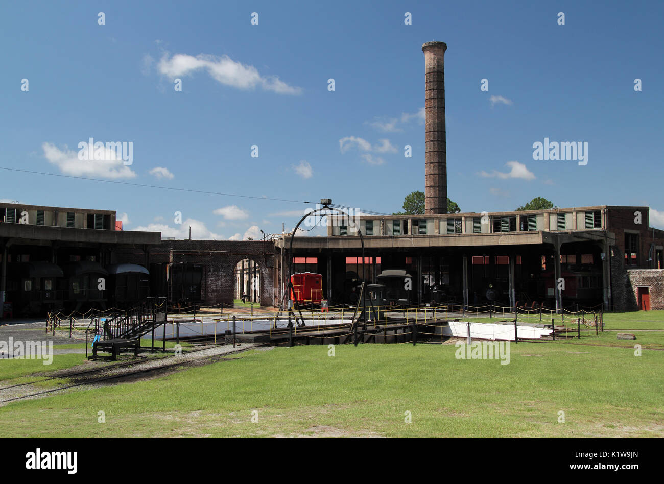 SAVANNAH, GA – JULY 23: The Georgia State Railroad Museum is a popular ...