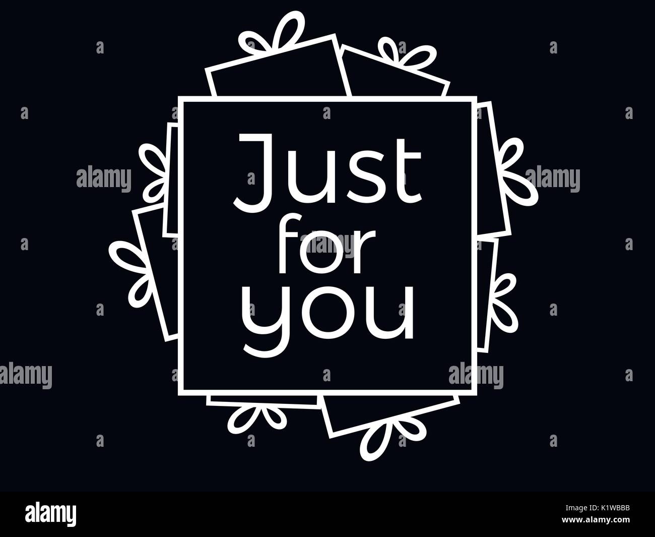 Just for you. Lettering for greeting card, banner, poster and print ...