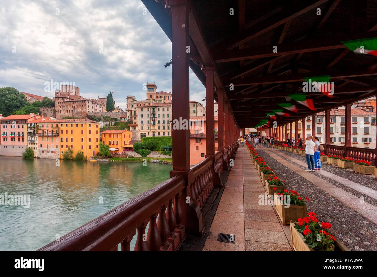 The Ponte Vecchio (Old bridge) or Ponte degli Alpini (Alpini's bridge ...