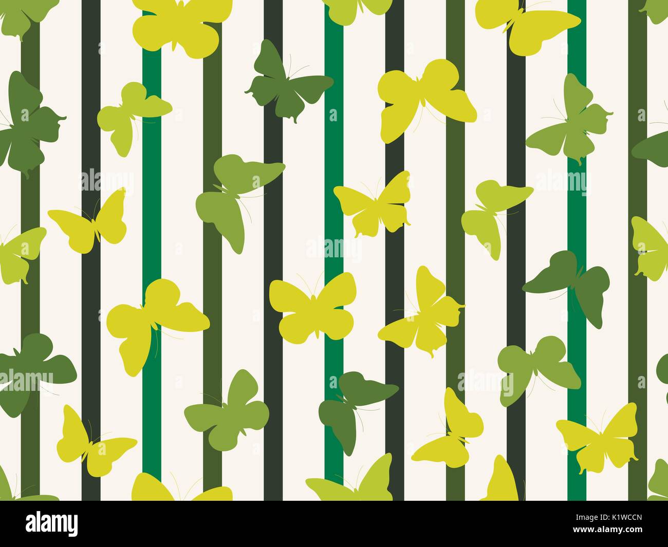 Seamless stripe pattern with butterflies. Summer background for clothes ...