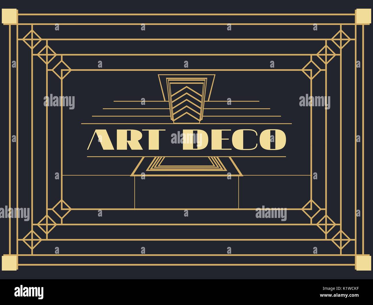 Art deco decorative frame 1930s hi-res stock photography and images - Alamy