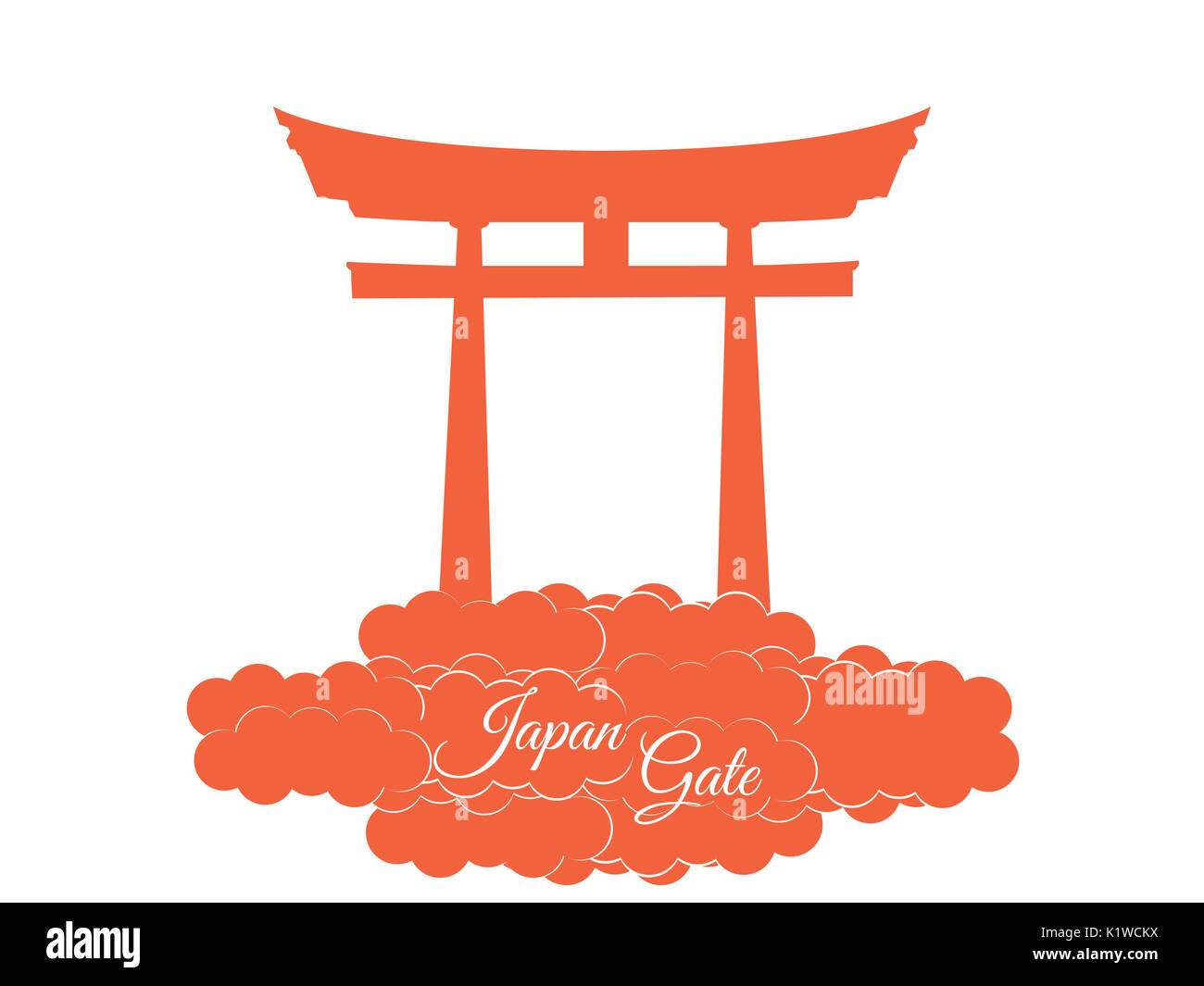 Japan gate isolated on white background, torii gate, japanese gate ...