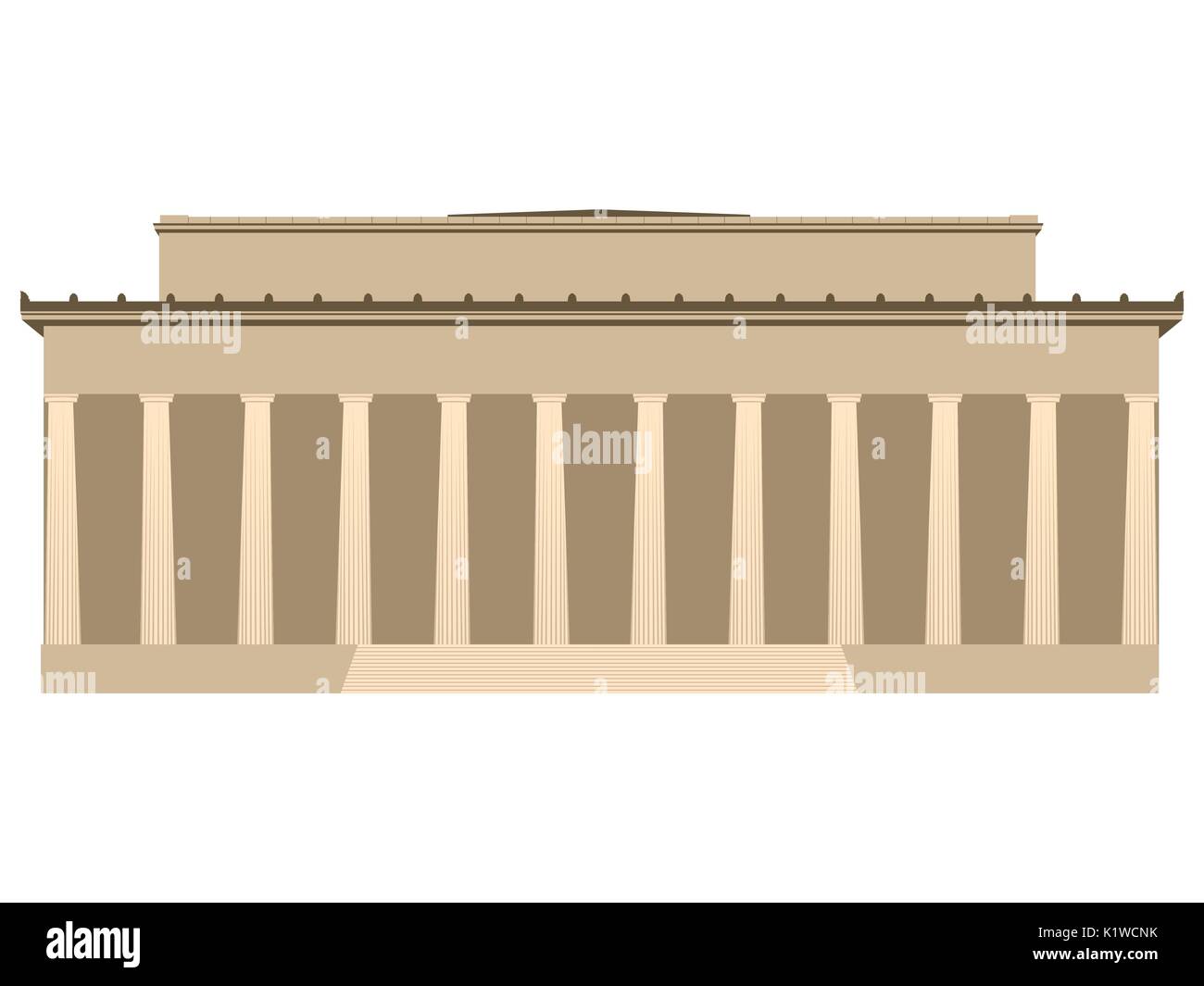 Building with columns. Vector illustration Stock Vector Image & Art - Alamy