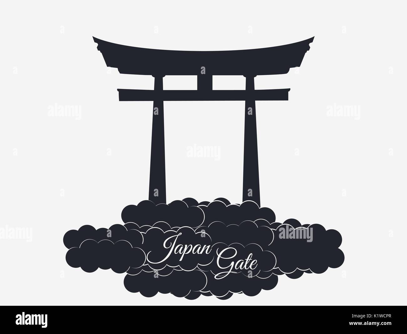 Japan gate isolated on white background, torii gate, japanese gate ...