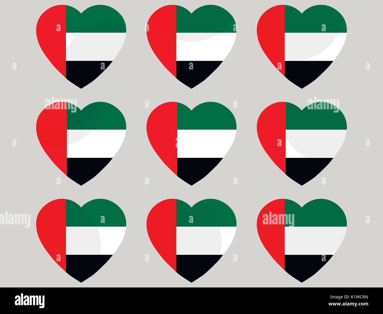 Heart with the flag of United Arab Emirates. I love the United Arab ...