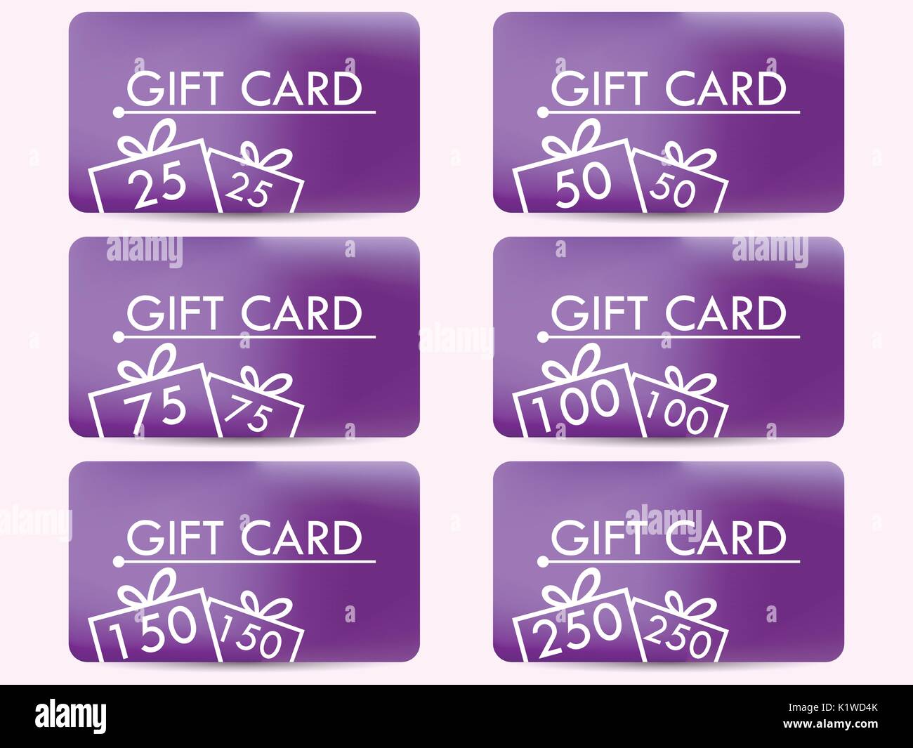 25 dollar gift card Stock Vector Images - Alamy