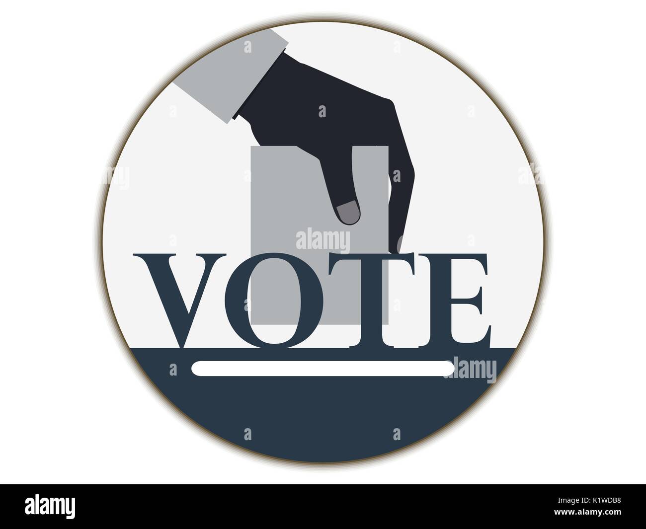 Hand with voting ballot. Vote. Vector illustration Stock Vector Image ...